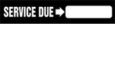 Service Due Static Cling Vinyl