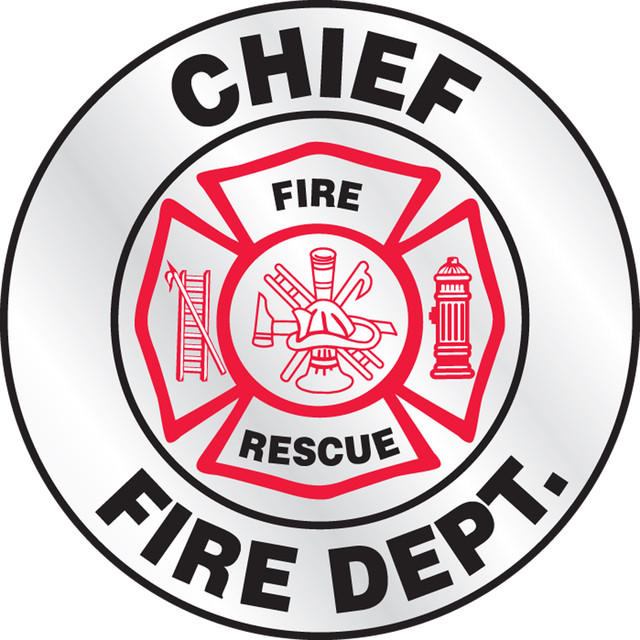 Chief Fire Dept Hard Hat Sticker LHTL607
