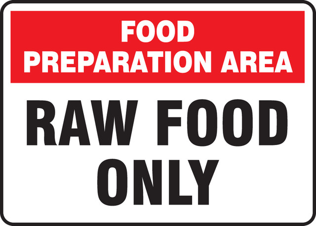 Food Preparation Area Raw Food Only