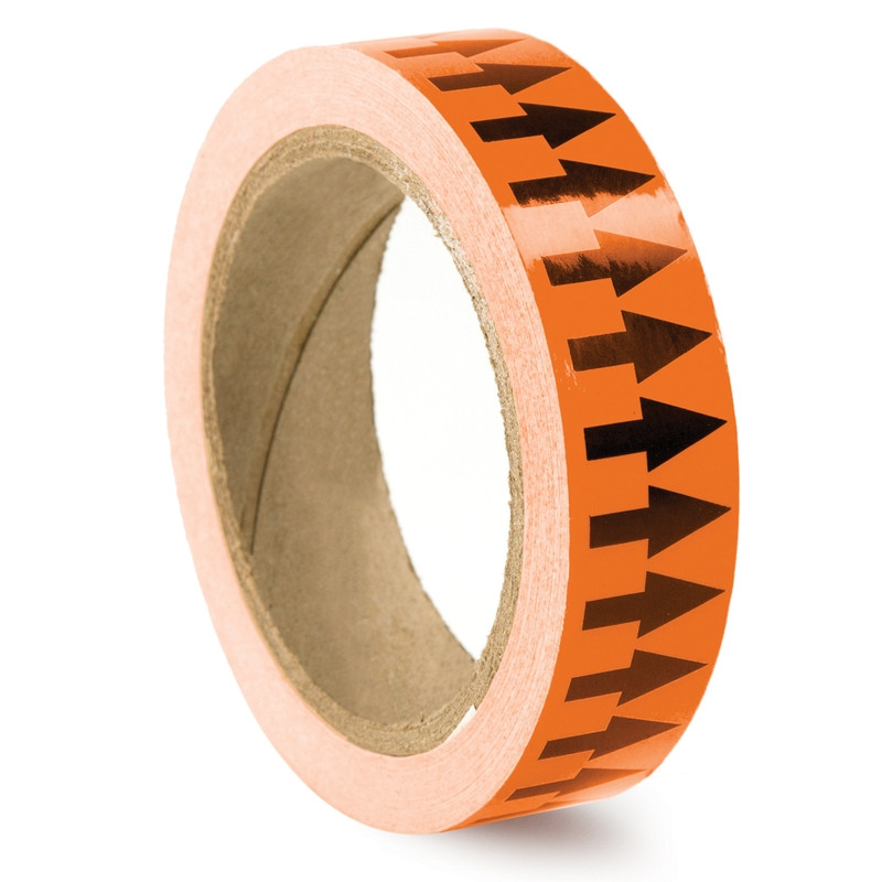 Black Arrow on Yellow - 2" x 54' - Directional Flow Arrow Safety Tape