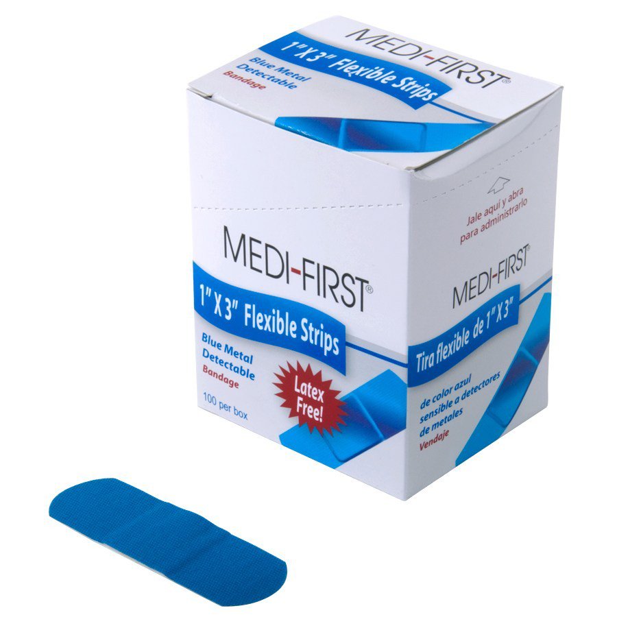 Bandages -Hi Vis Blue Bandages- Metal Detectable Bandages - First Aid ...
