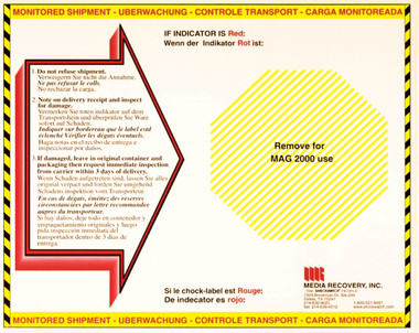 Companion Label For Shockwatch Indicating Labels