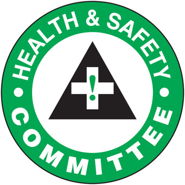 Health And Safety Committee Hard Hat Label- 2 1/4" 10/pkg