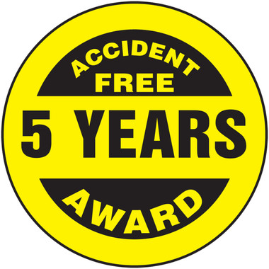Accident Free Award 5 Years - First Aid and Safety Online