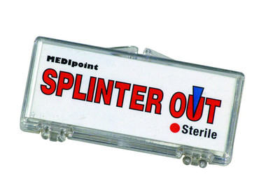 Splinter Out kit In Plastic Case 10/box for first aid use.