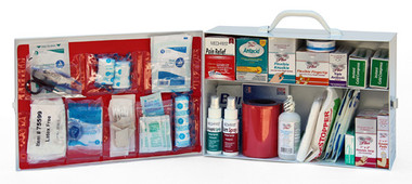 First Aid Kit- 2 Shelf Filled WITHOUT First Aid Pain Tablets