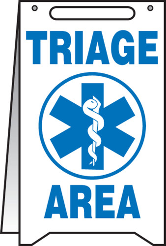 Fold Up Sign Triage Area Sign Accuform PFR240