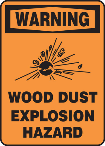 Warning - Warning Wood Dust Explosion Hazard W/Graphic