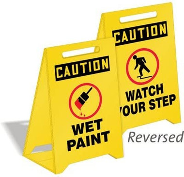 Caution Wet Paint / Caution Watch Your Step W/graphics - First Aid and ...