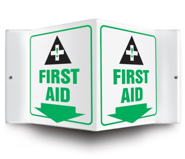 First Aid Kit Sign 3D 1 is visible from different angles.