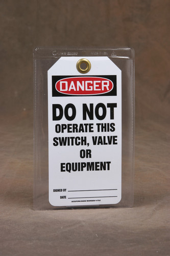 Safety Tag Pouch Self adhesive DTH808