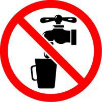 ISO Safety Sign- Not Drinking Water Image Sign