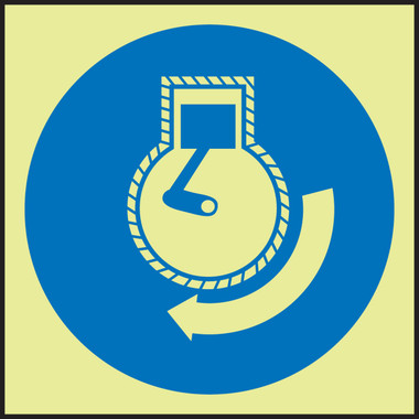Start Engine IMO Sign provides information & direction.