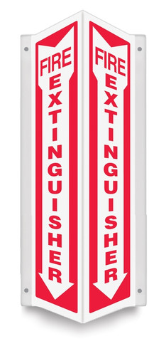 Fire Extinguisher - 3D 12" x 4" - Safety Panel - Projection Sign