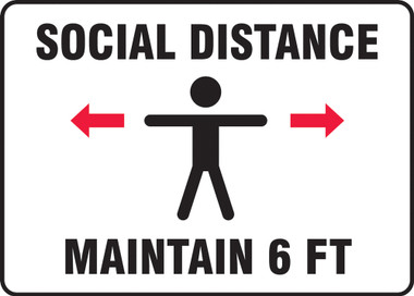 Social Distance Maintain 6 FT