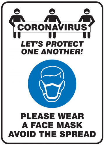 Let's Protect One Another Safety Sign