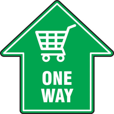 One Way Sign Green