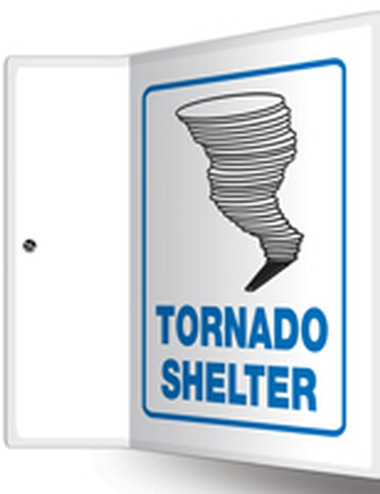 Tornado Shelter(Graphic)- 90D 8" x 8" - Safety Panel - Projection Sign ...