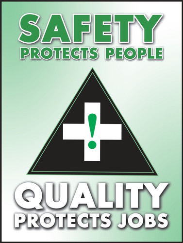 Safety Protects People - 22" x 17" Laminated Safety Awareness Poster ...