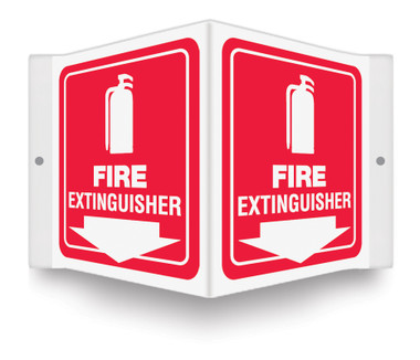 3D Fire Extinguisher Safety Sign