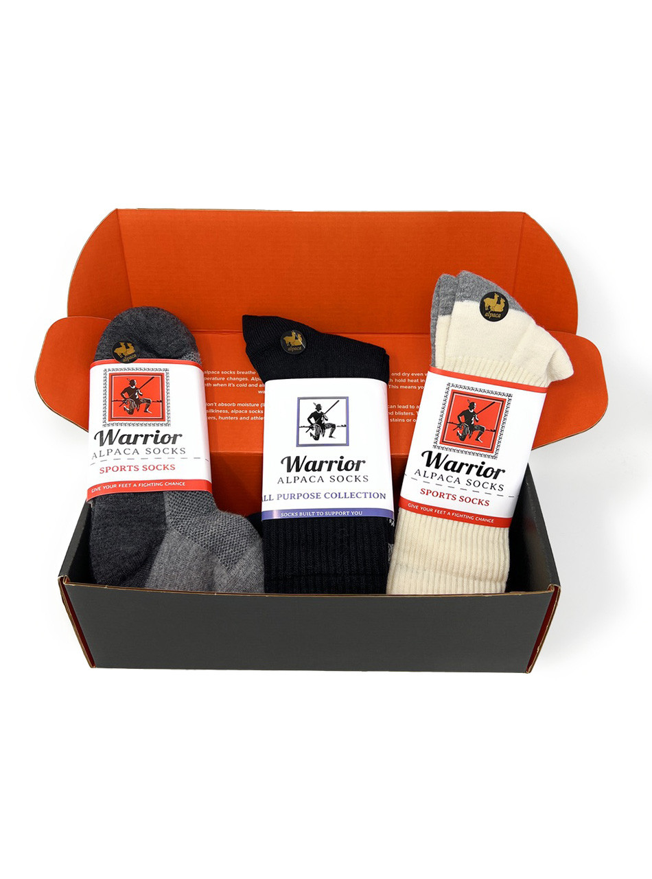 Alpaca Sock Packs | Alpaca Sock Box & Bundle | Warrior Alpaca Socks
