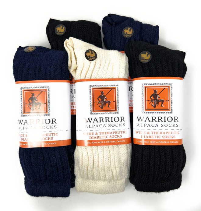 Wide Calf - Diabetic & Therapeutic Crew Sock Packs | Warrior Alpaca Socks