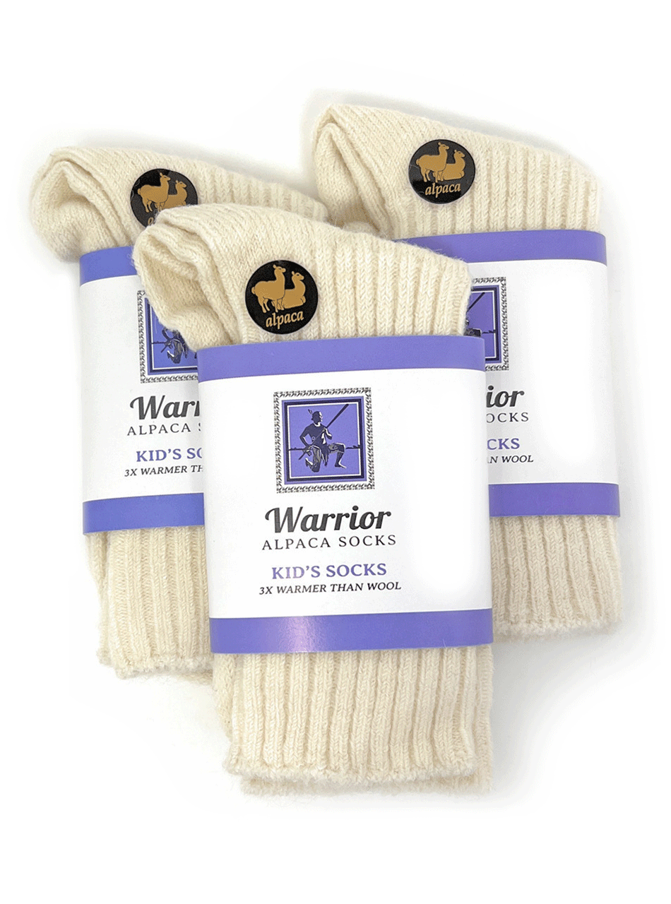 Kid's Solid Crew Alpaca Sock Packs | Warrior Alpaca Socks