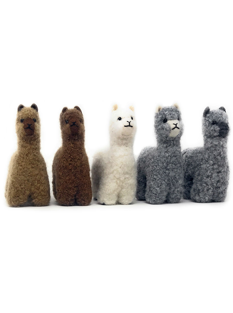 Needle-Felted Alpaca Wool Figure - Warrior Alpaca Socks