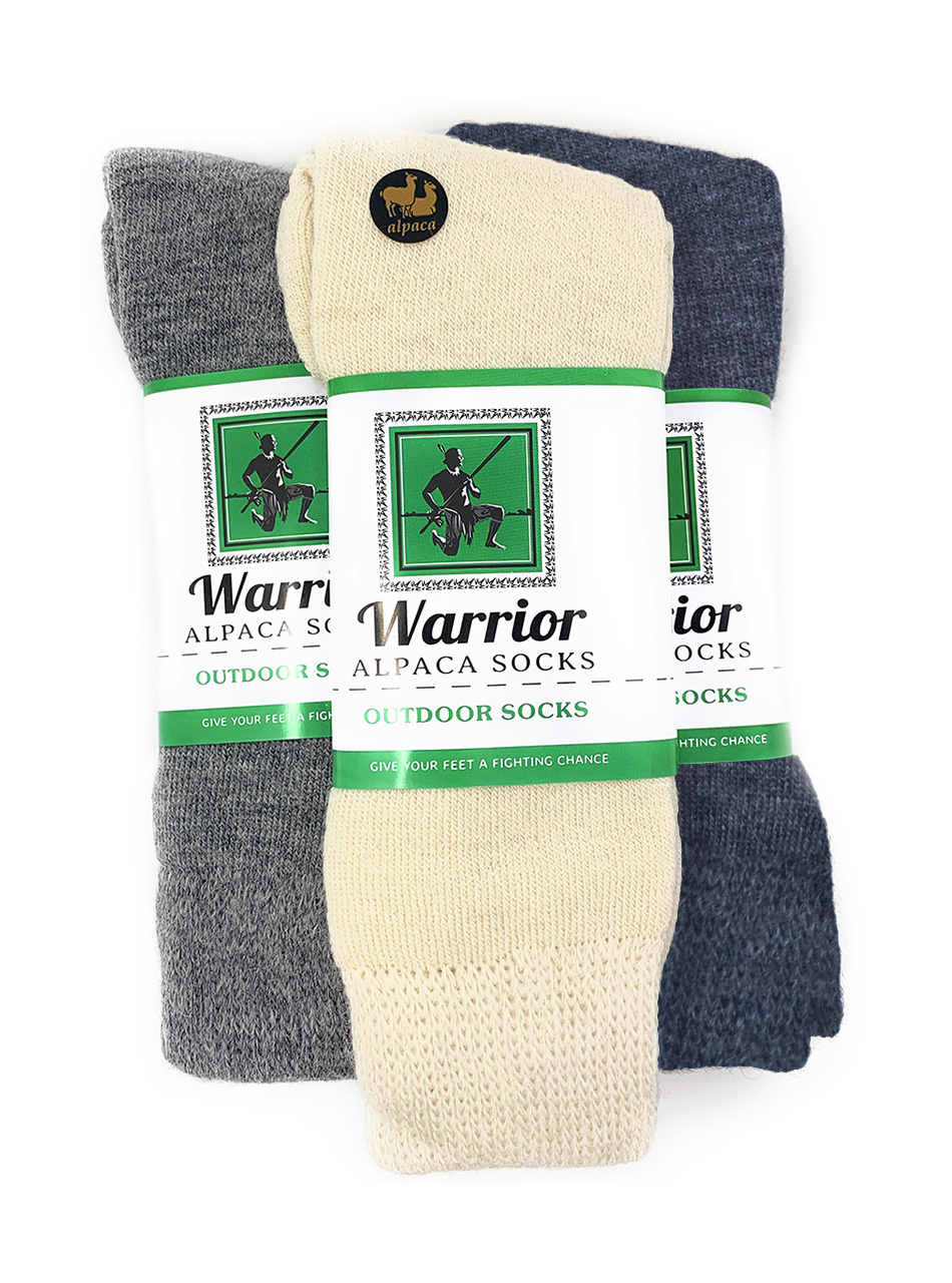Terry Lined Outdoor Alpaca Sock 3-Packs | Warrior Alpaca Socks