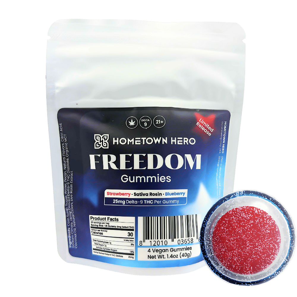 Hometown Hero Freedom Gummies – 3 Flavors in Each Gummy | 4-Pack