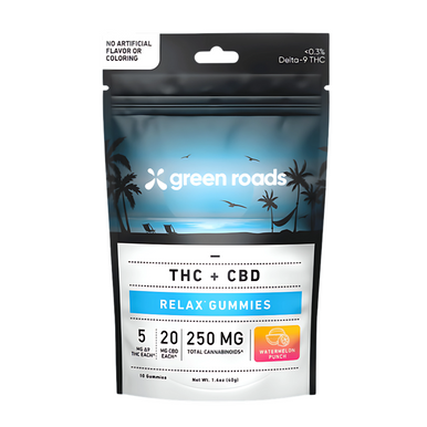 Green Roads Relax Gummies | THC + CBD for Stress Relief