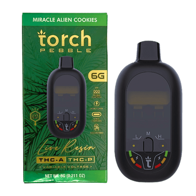 Torch Pebble Live Resin Disposable Vape – 6g | THCA + THCP | $36.99