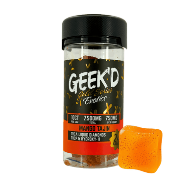 GEEK’D Gold Series THCA Gummies 7500MG – Liquid Diamonds + THC-P Edibles