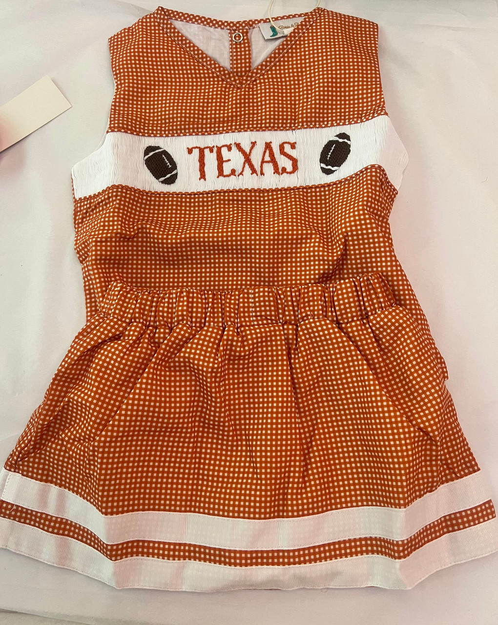Texas Smocked Cheerleader Outfit - Longhorn Fashions