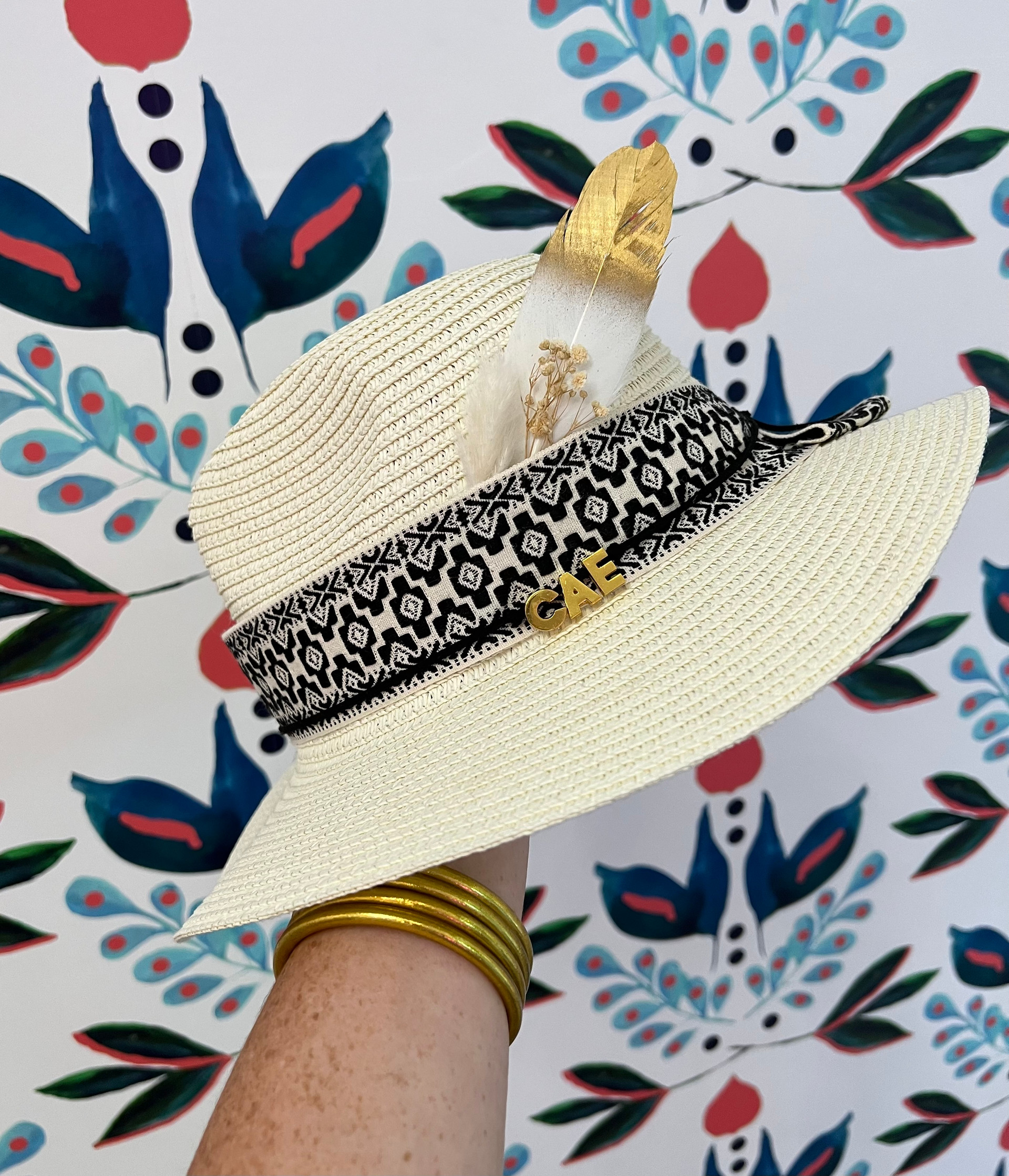 Austin Custom Hat Bar with Hats, Hat bands, Feathers, Trim, and More!