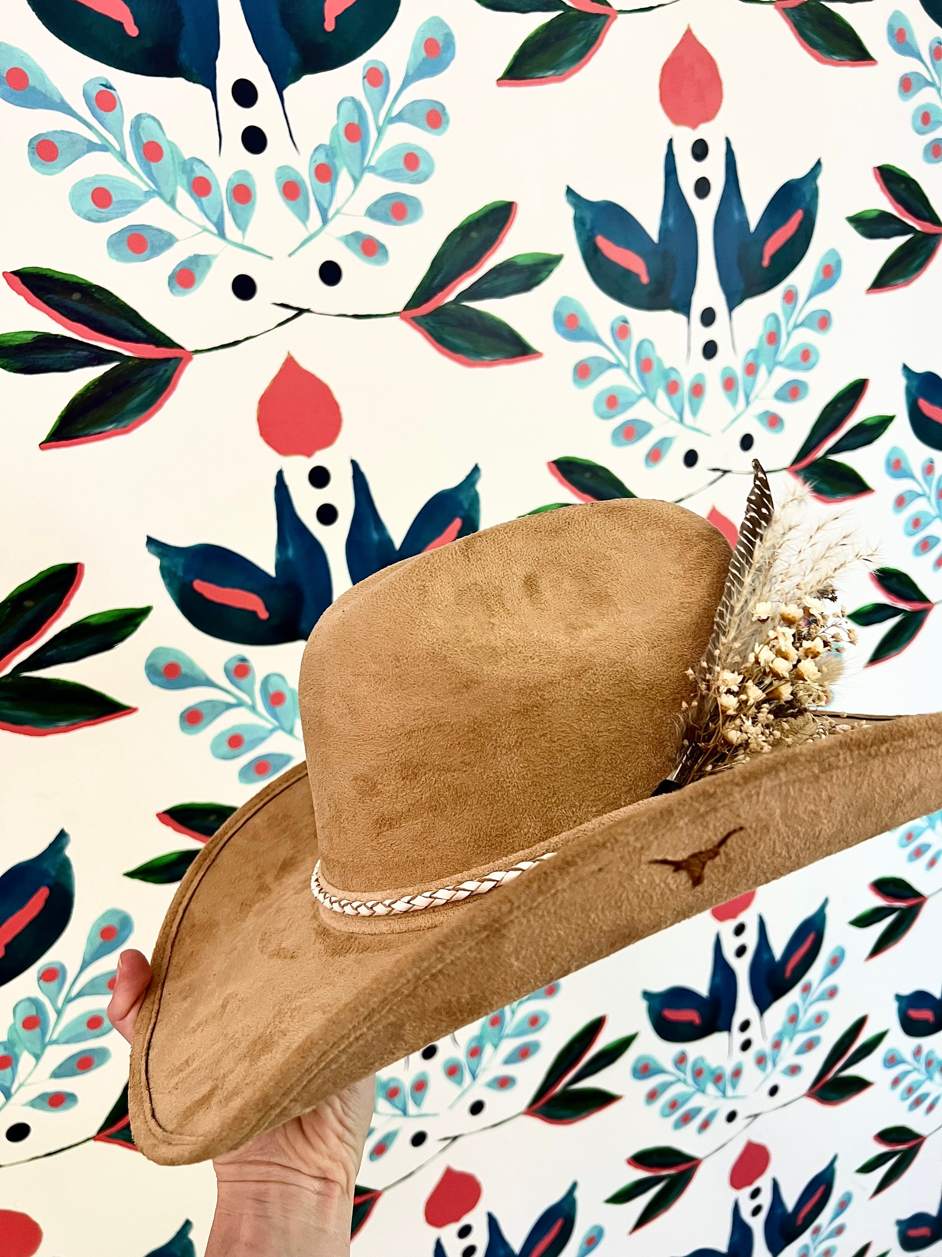 Austin Custom Hat Bar with Hats, Hat bands, Feathers, Trim, and More!