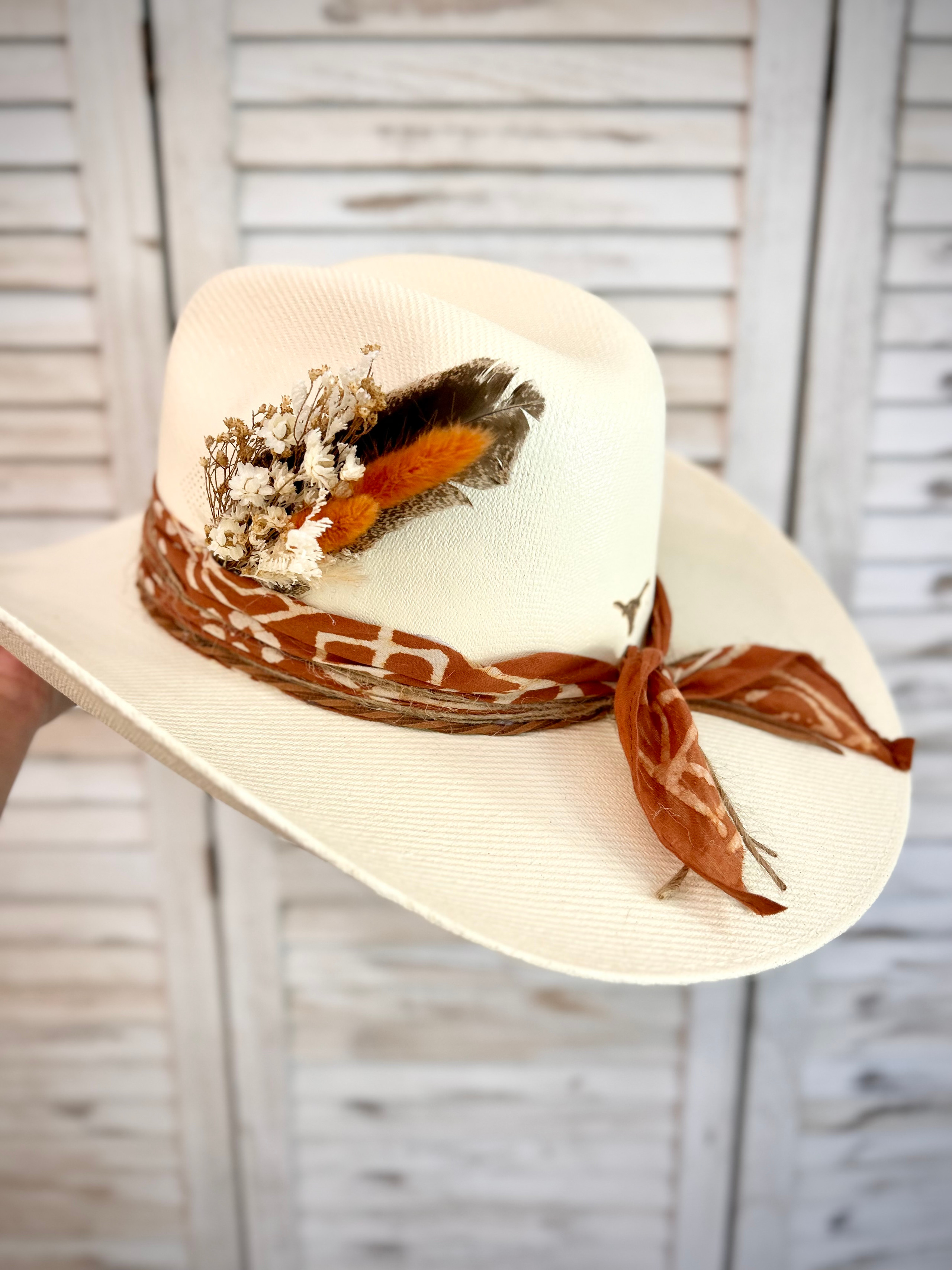 Austin Custom Hat Bar with Hats, Hat bands, Feathers, Trim, and More!