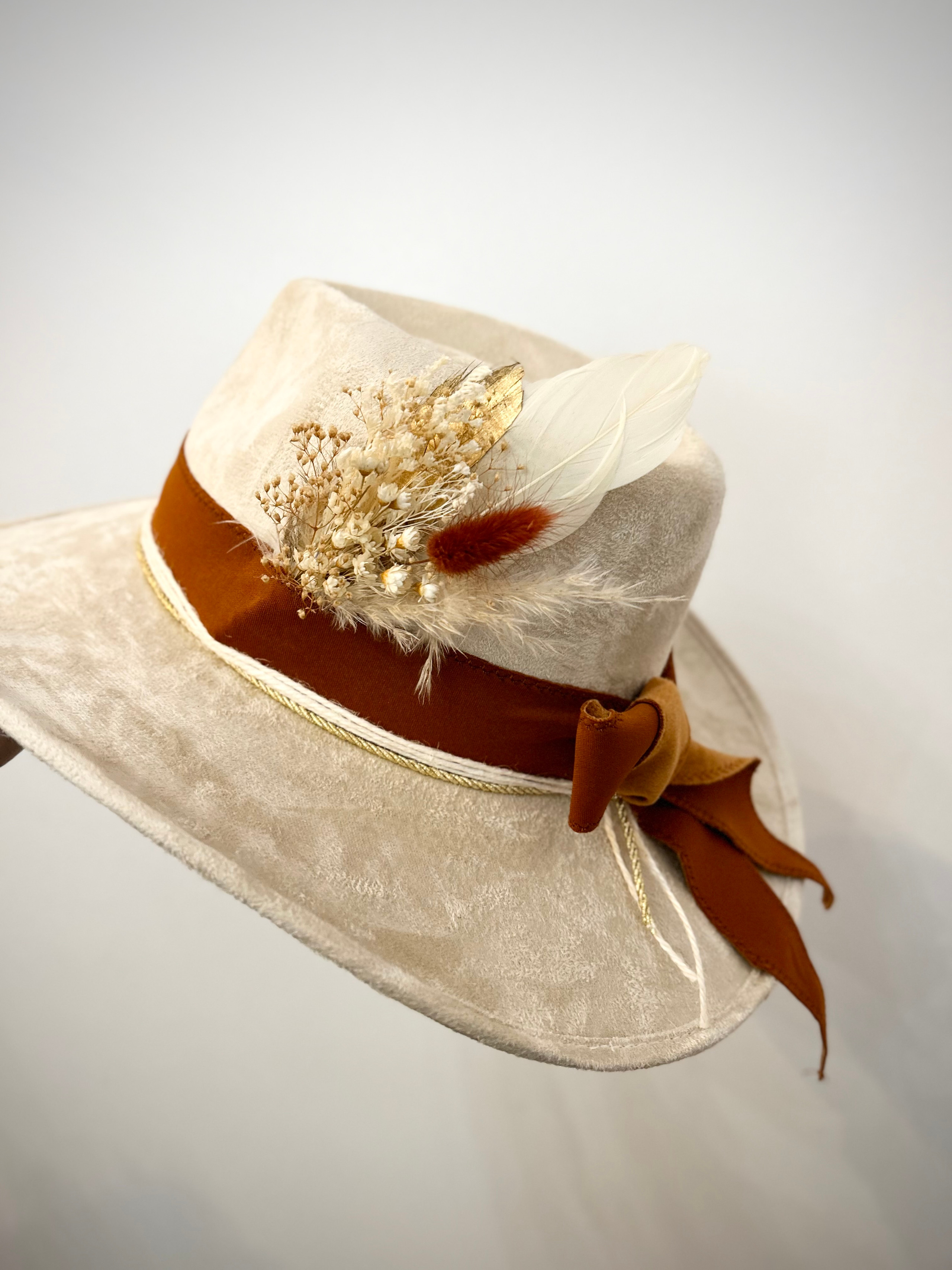 Austin Custom Hat Bar with Hats, Hat bands, Feathers, Trim, and More!