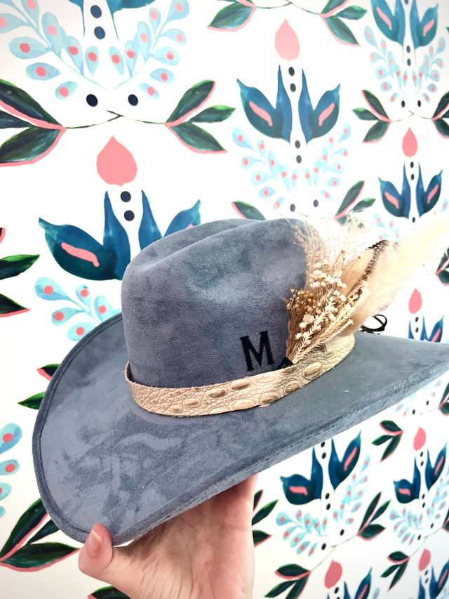 Austin Custom Hat Bar with Hats, Hat bands, Feathers, Trim, and More!