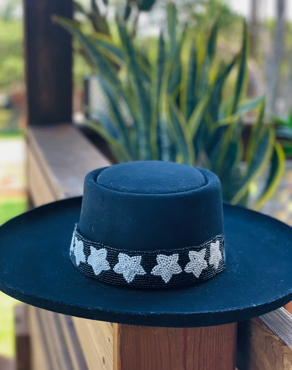 Austin Custom Hat Bar with Hats, Hat bands, Feathers, Trim, and More!