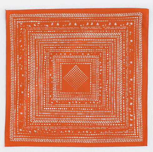 Geometric Dot Burnt Orange Bandana - Longhorn Fashions