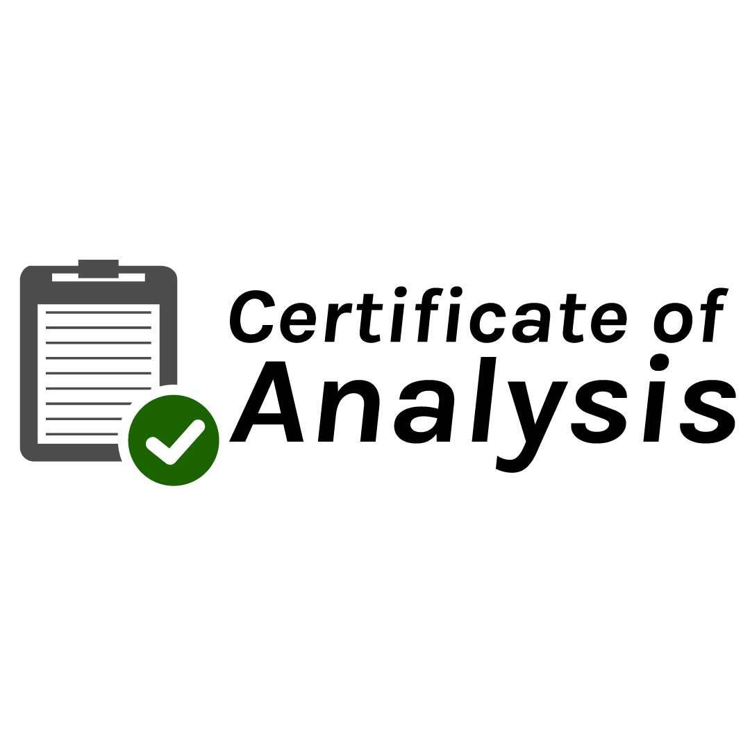 Certificate of Analysis - Sandblasting Machines