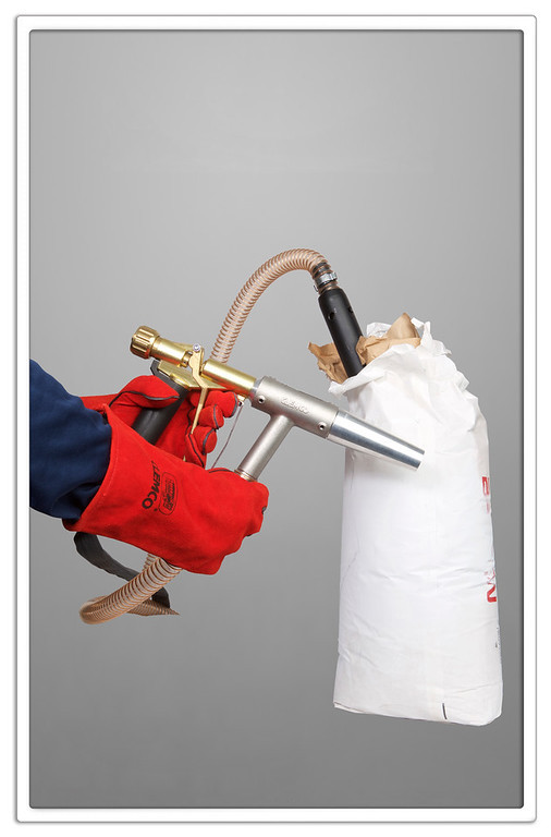 Clemco Power Gun with cart, hopper, 30-ft hoses - Sandblasting Machines