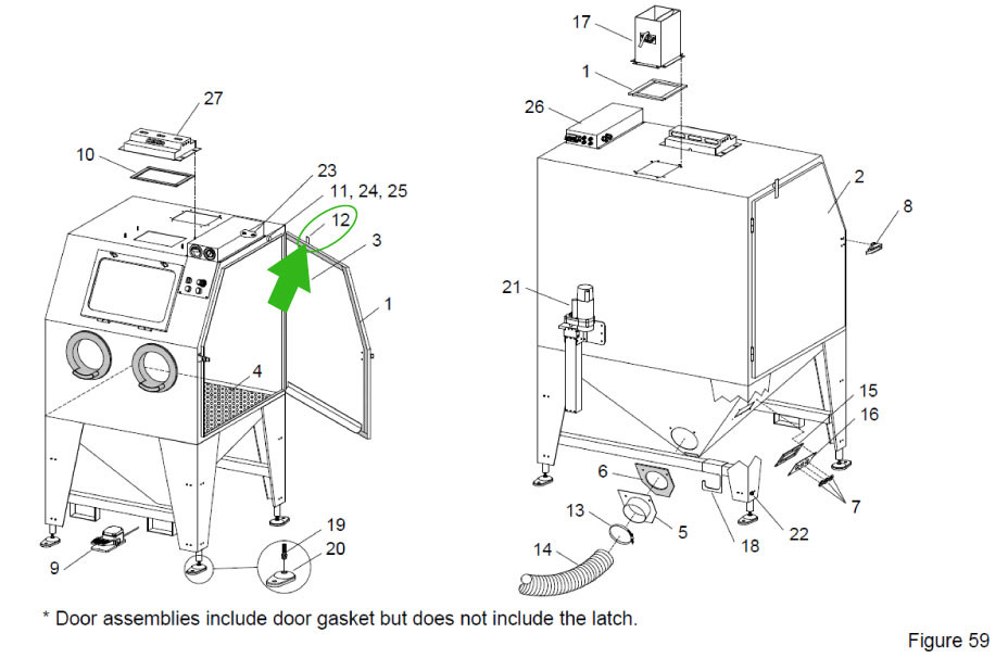 Door Interlock Actuator Bracket - Sandblasting Machines