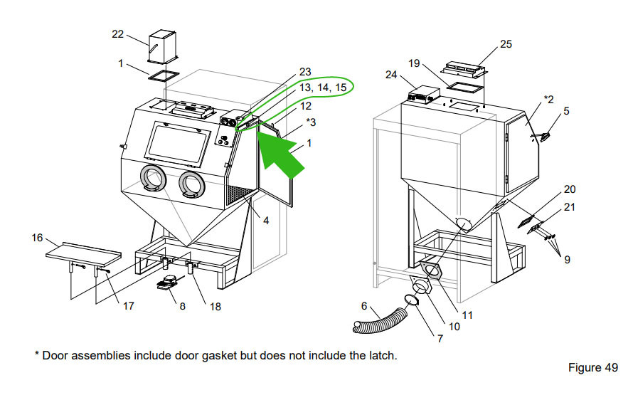 Door Interlock Detent Sleeve - Sandblasting Machines