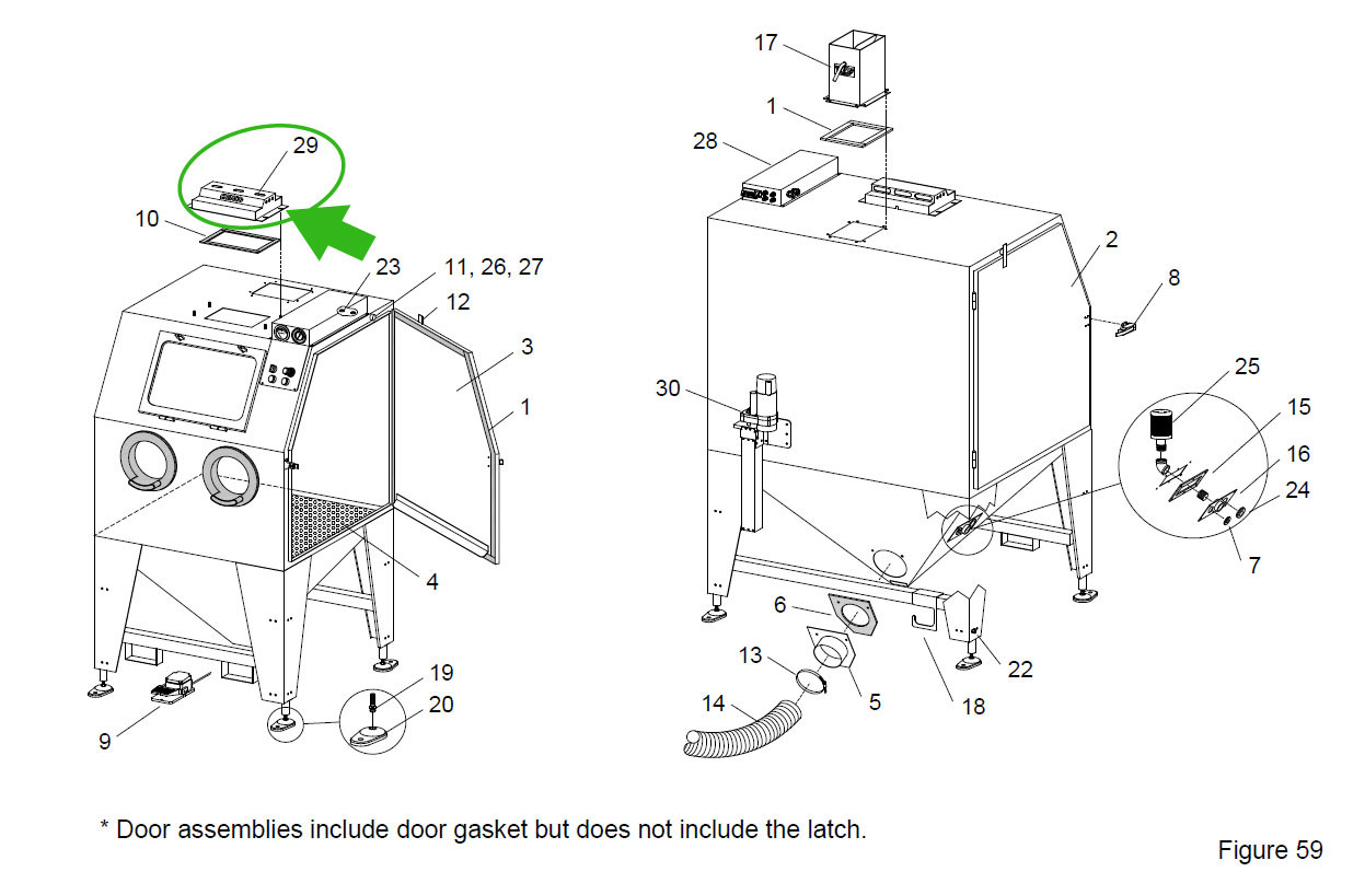 LED Light Assembly - Sandblasting Machines