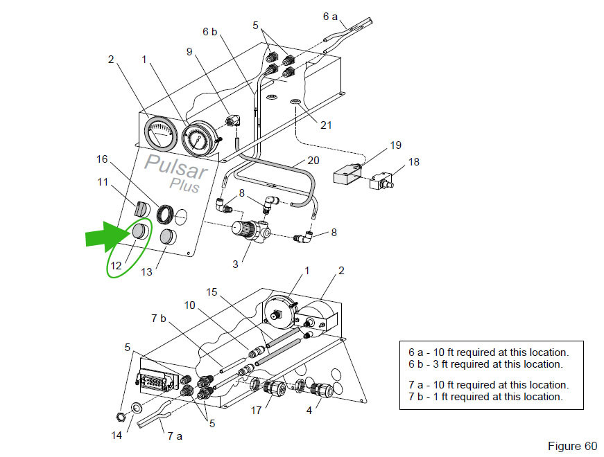 Green LED Button - Sandblasting Machines