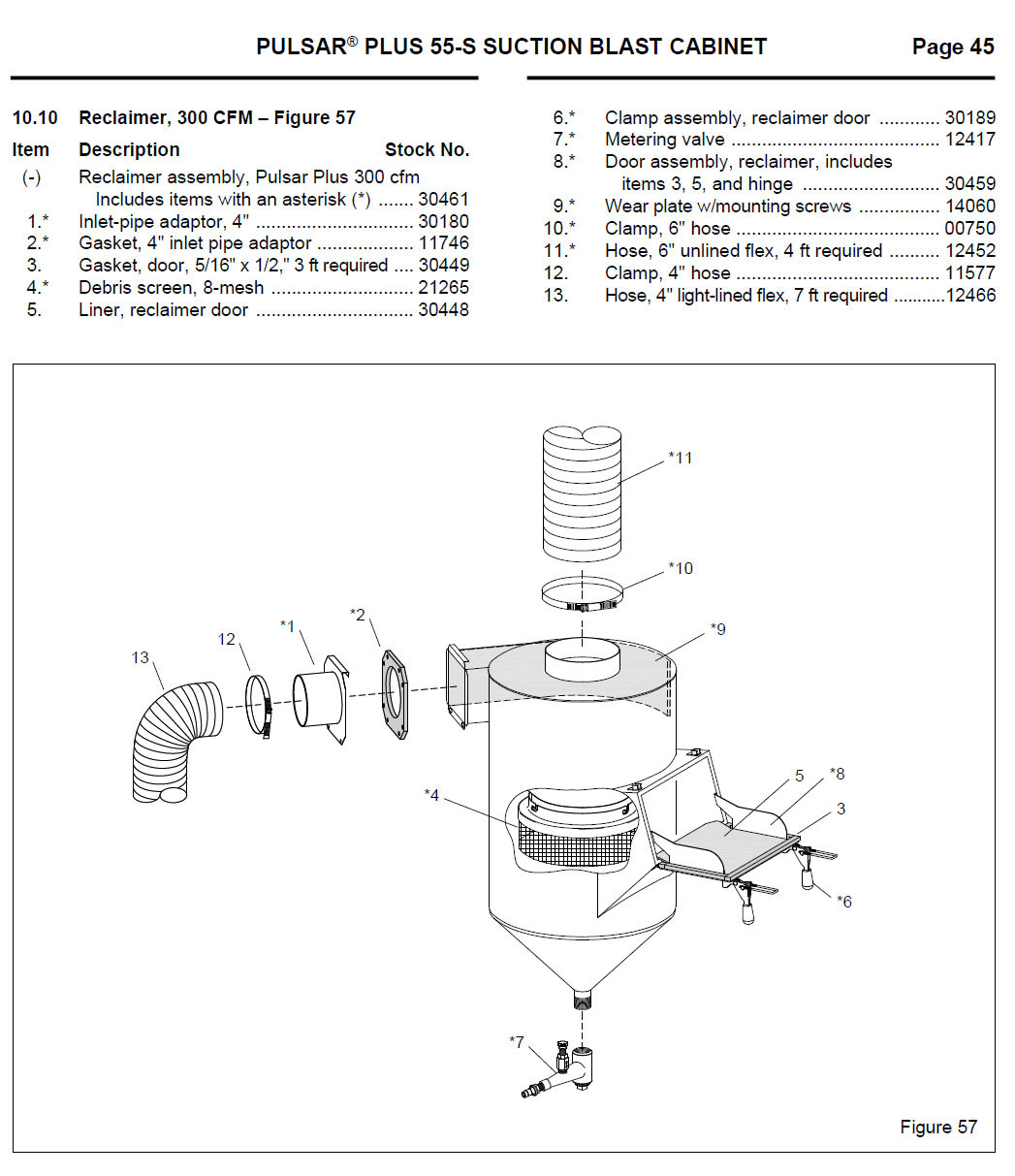 Reclaimer Door Assembly - Sandblasting Machines