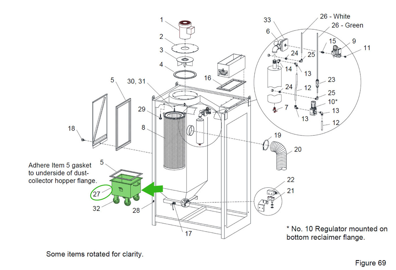 Dustbin Assembly - Sandblasting Machines