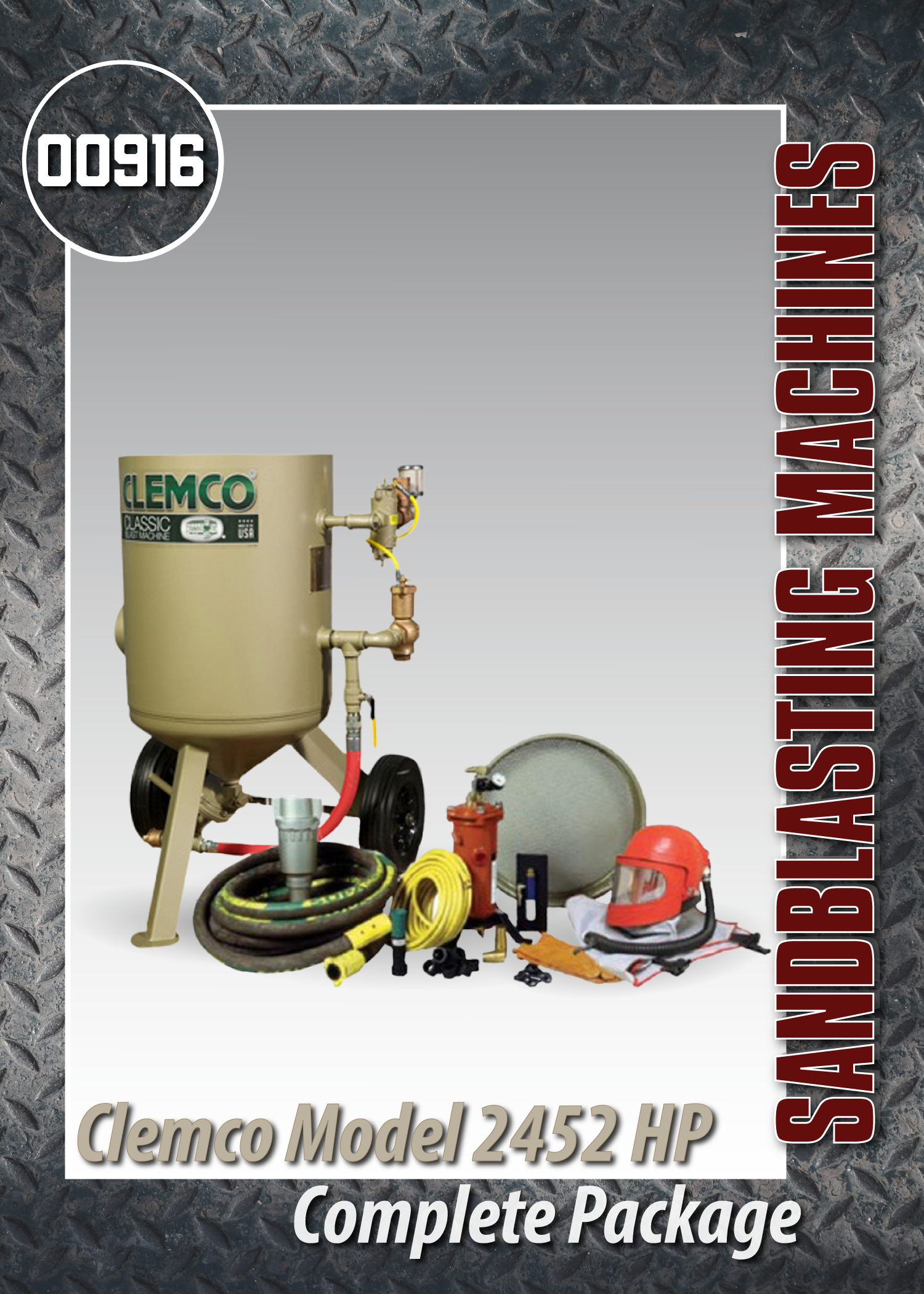 Clemco 00916 Model 2452 HP Complete Package, 1-1/4in Piping